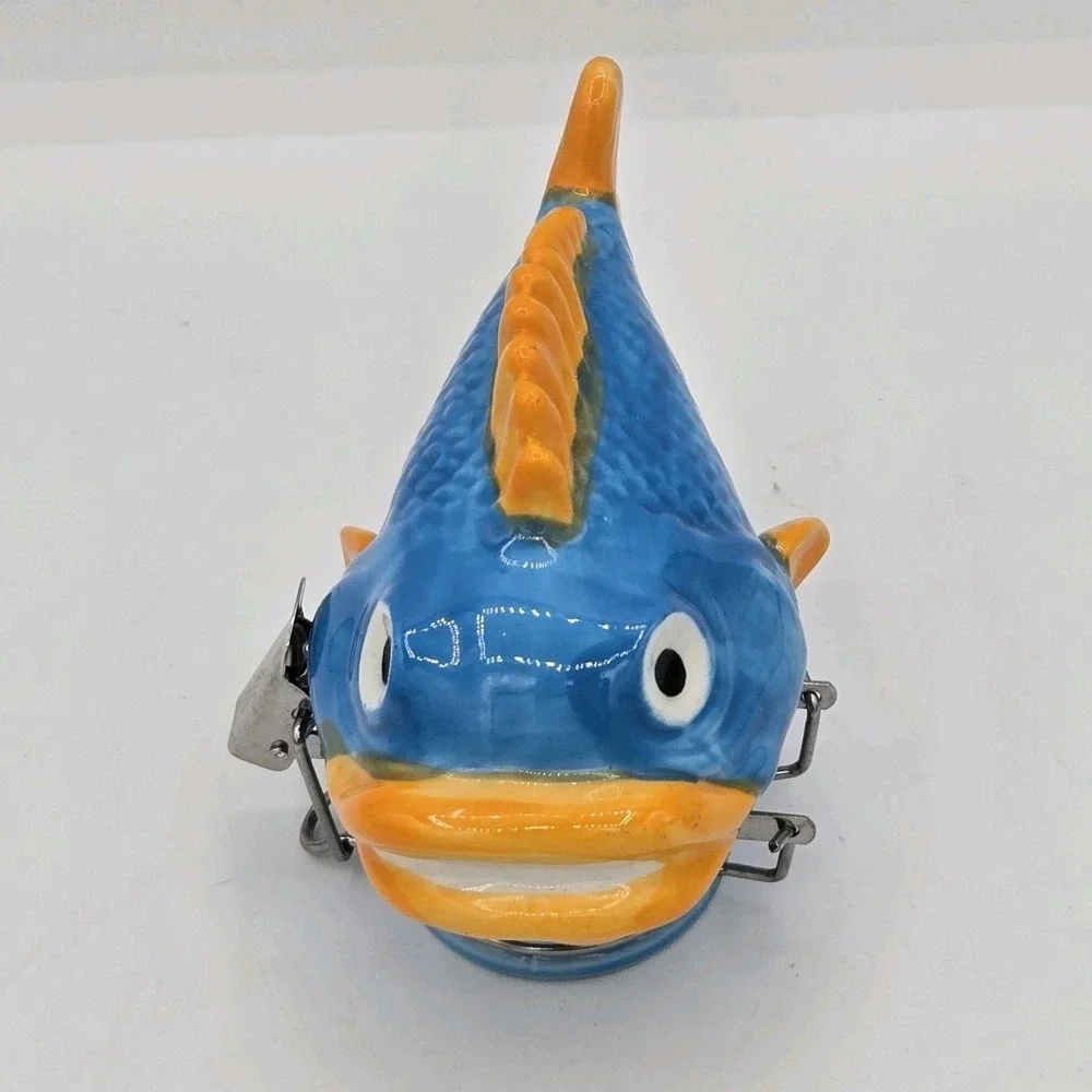 contained art | Art | Contained Art Ceramic Blue Fish Jar Lidded ...